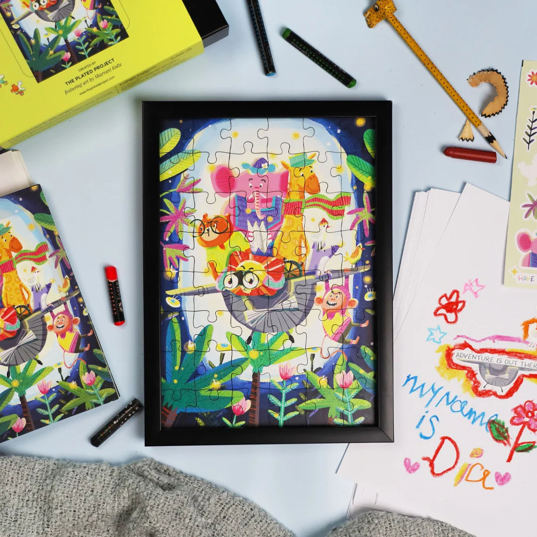 Shop Art Puzzle for Kids | Twilight Explorers | Framed Puzzle - A4 | 48 ...