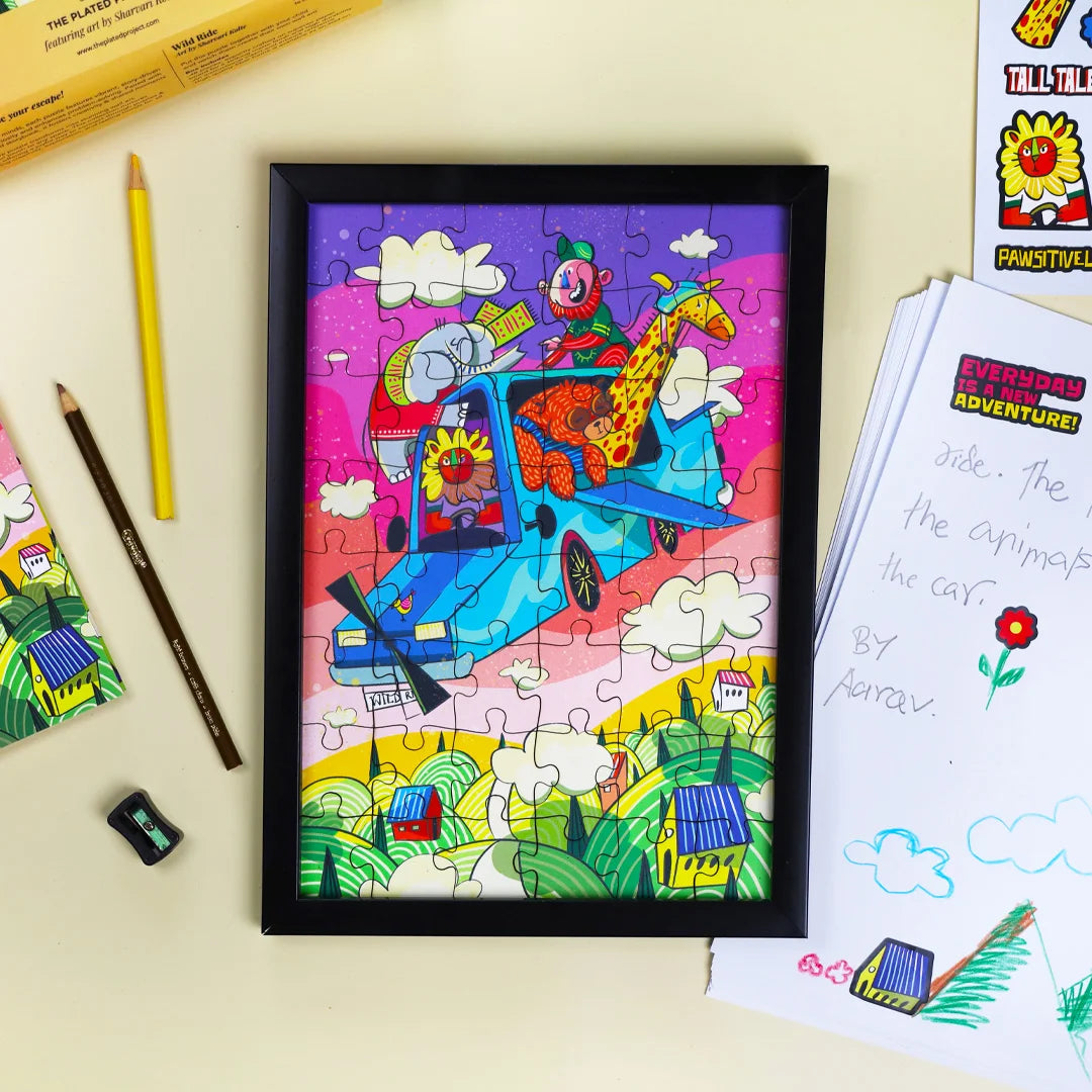 Wild Ride | Framed Puzzle - A4 | 48 pieces – The Plated Project